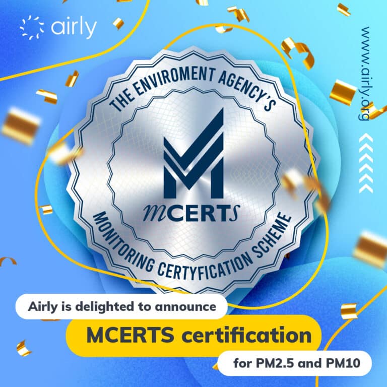 Airly Achieves MCERTS certification for both PM2.5 and PM10 - AcSoft Ltd